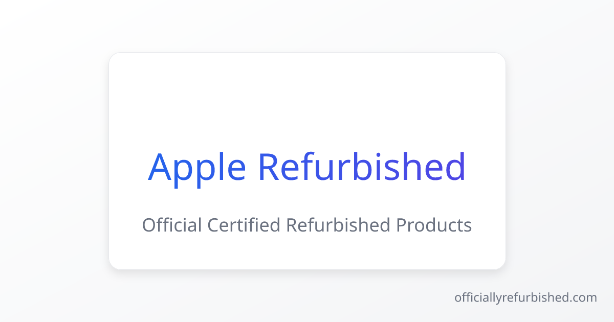 Apple Refurbished Products | OfficiallyRefurbished.com