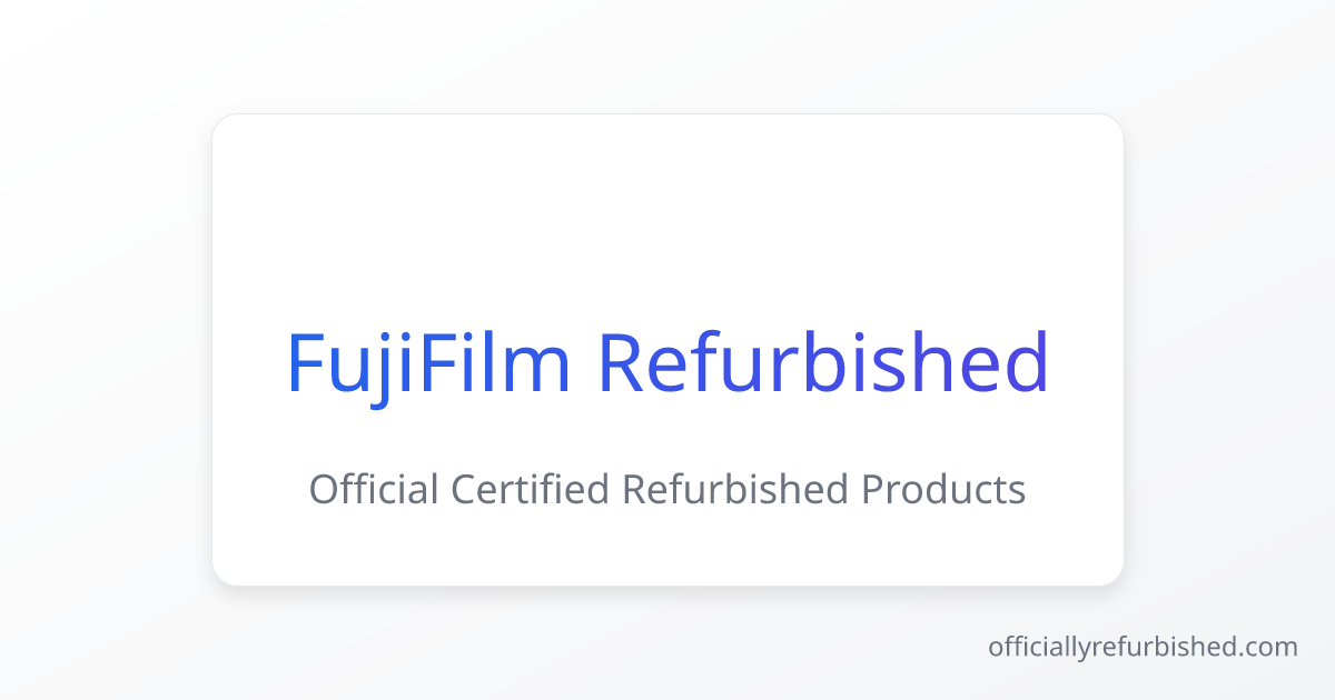 FujiFilm Refurbished Products | OfficiallyRefurbished.com
